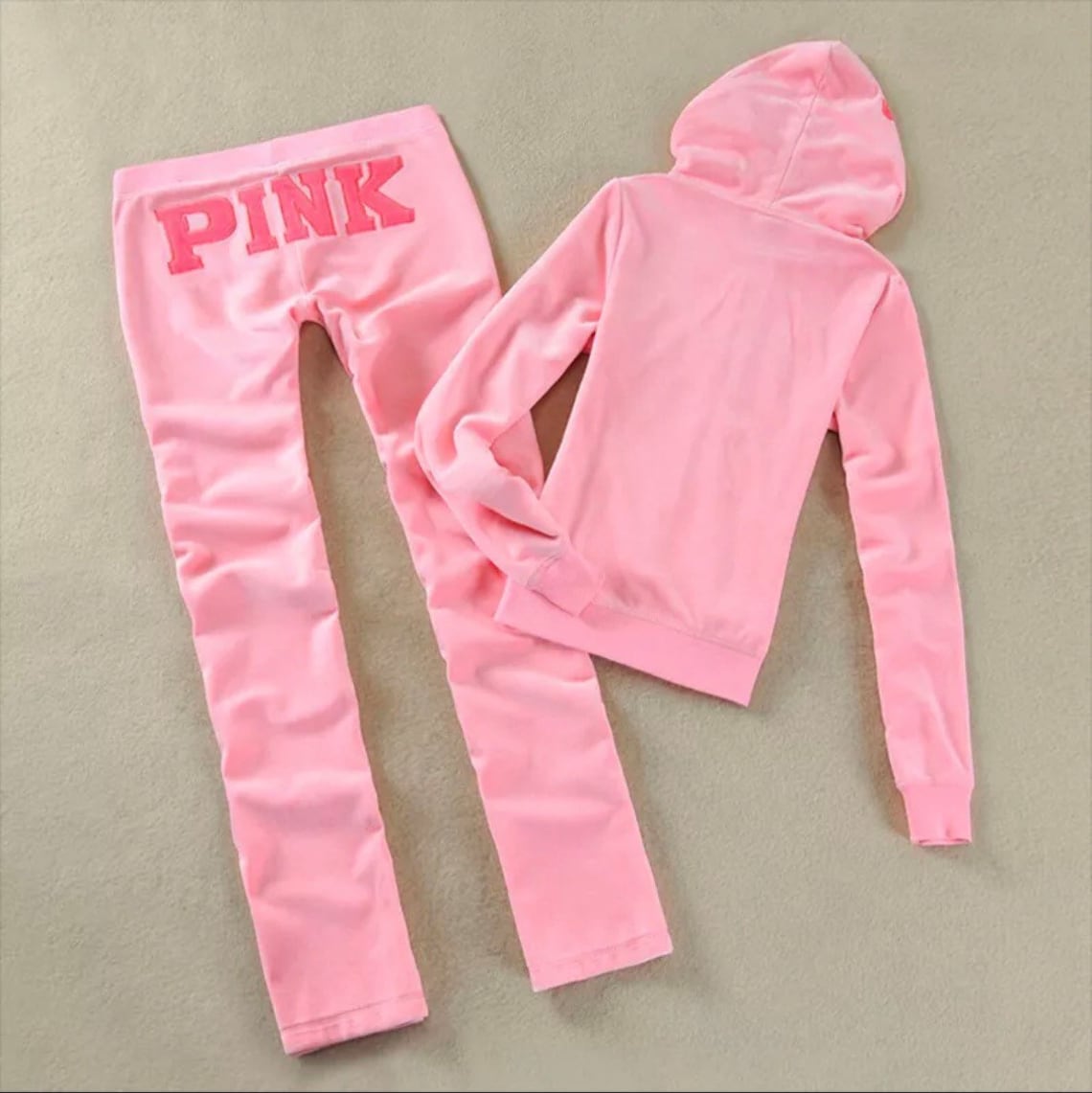 Victorias Secret Pink Tracksuit Y2K Cyber Y2K Comfy Velour - Etsy