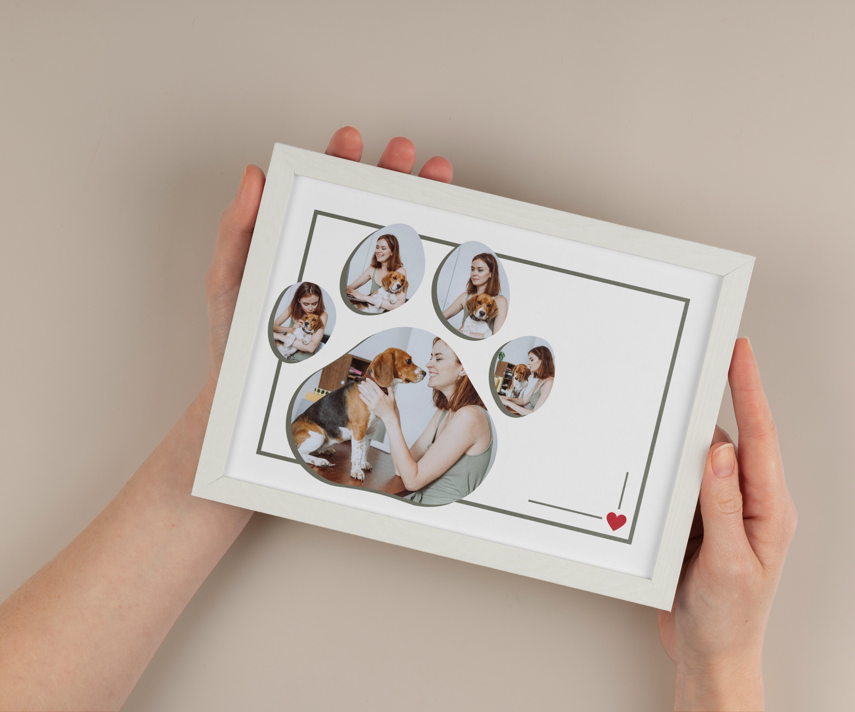PAW PRINT Photo Collage Canva Template Printable - Etsy