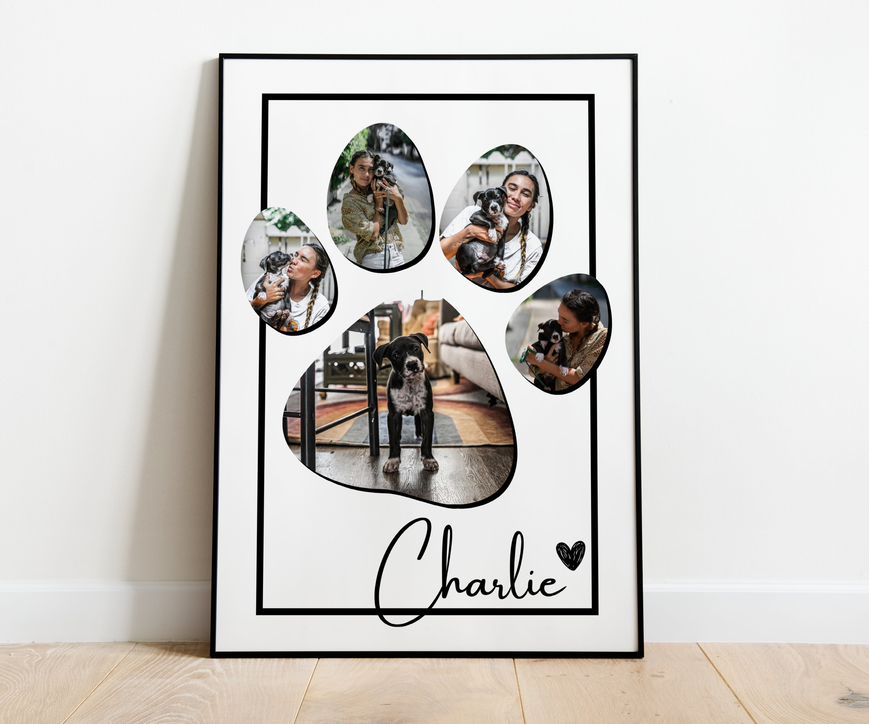 PAW PRINT Canva Frame Add Your Own Photo Or Pattern Fully Etsy PAW PRINT Canva Frame Add Your Own Photo Or Pattern Fully Etsy