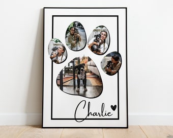 PAW PRINT Photo Collage Canva Template Printable - Etsy