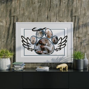 PAW PRINT With WINGS Photo Collage Canva Template - Etsy