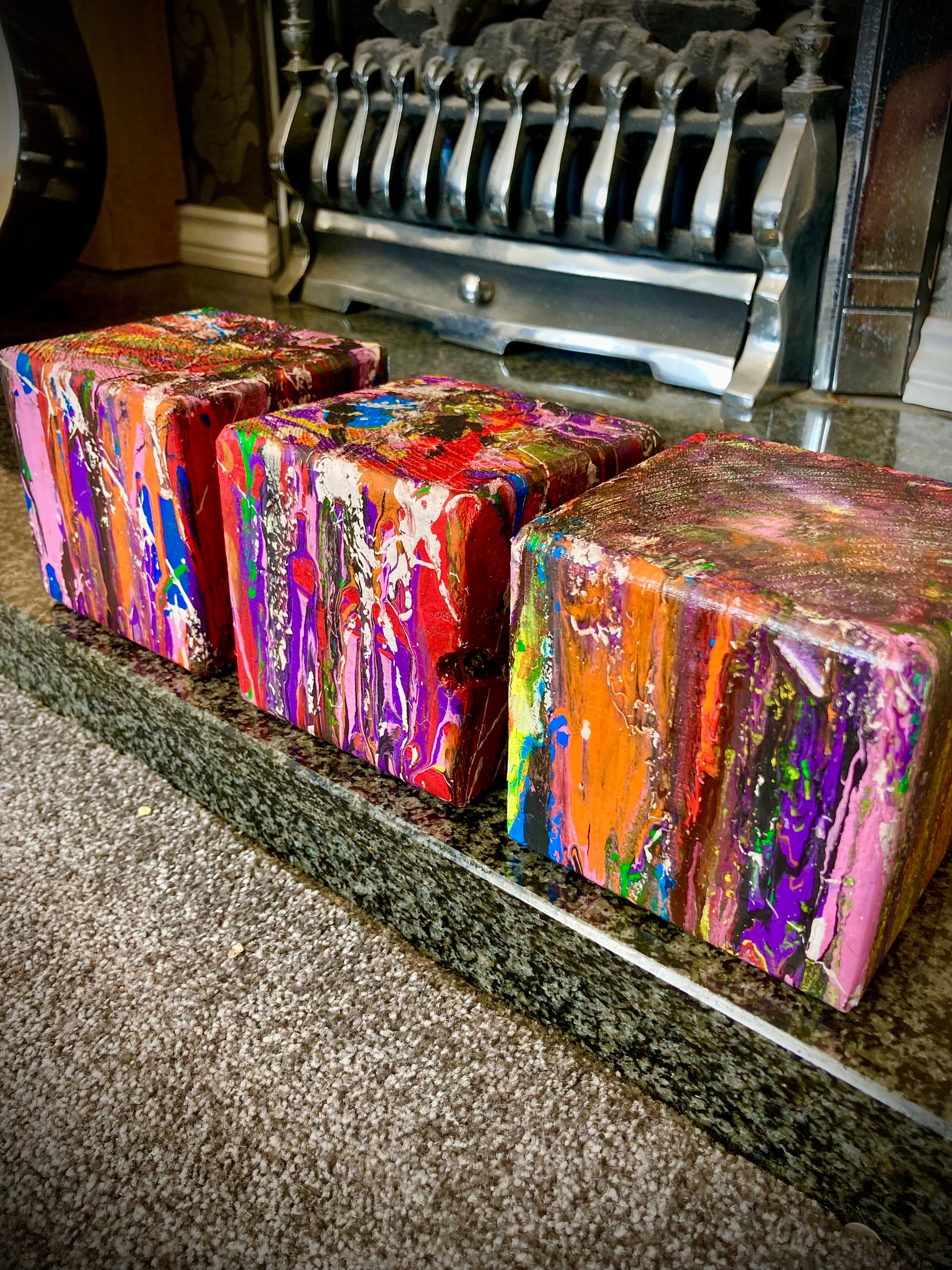 Painted Sculpture, Abstract Art, Drip Art Object, Drip Art, Pop Art ...