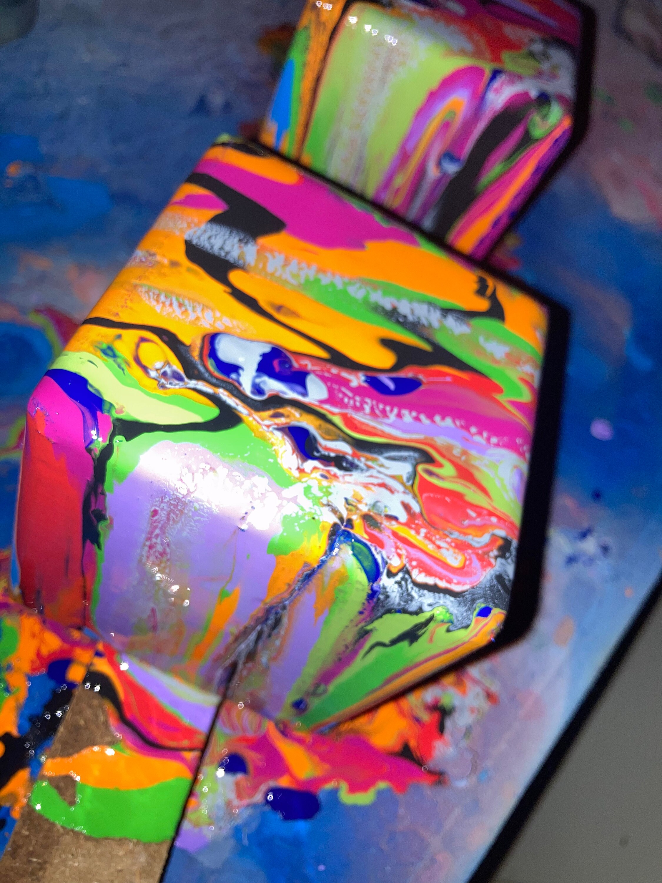 Painted Sculpture, Abstract Decor, Abstract Art Object, Original ...