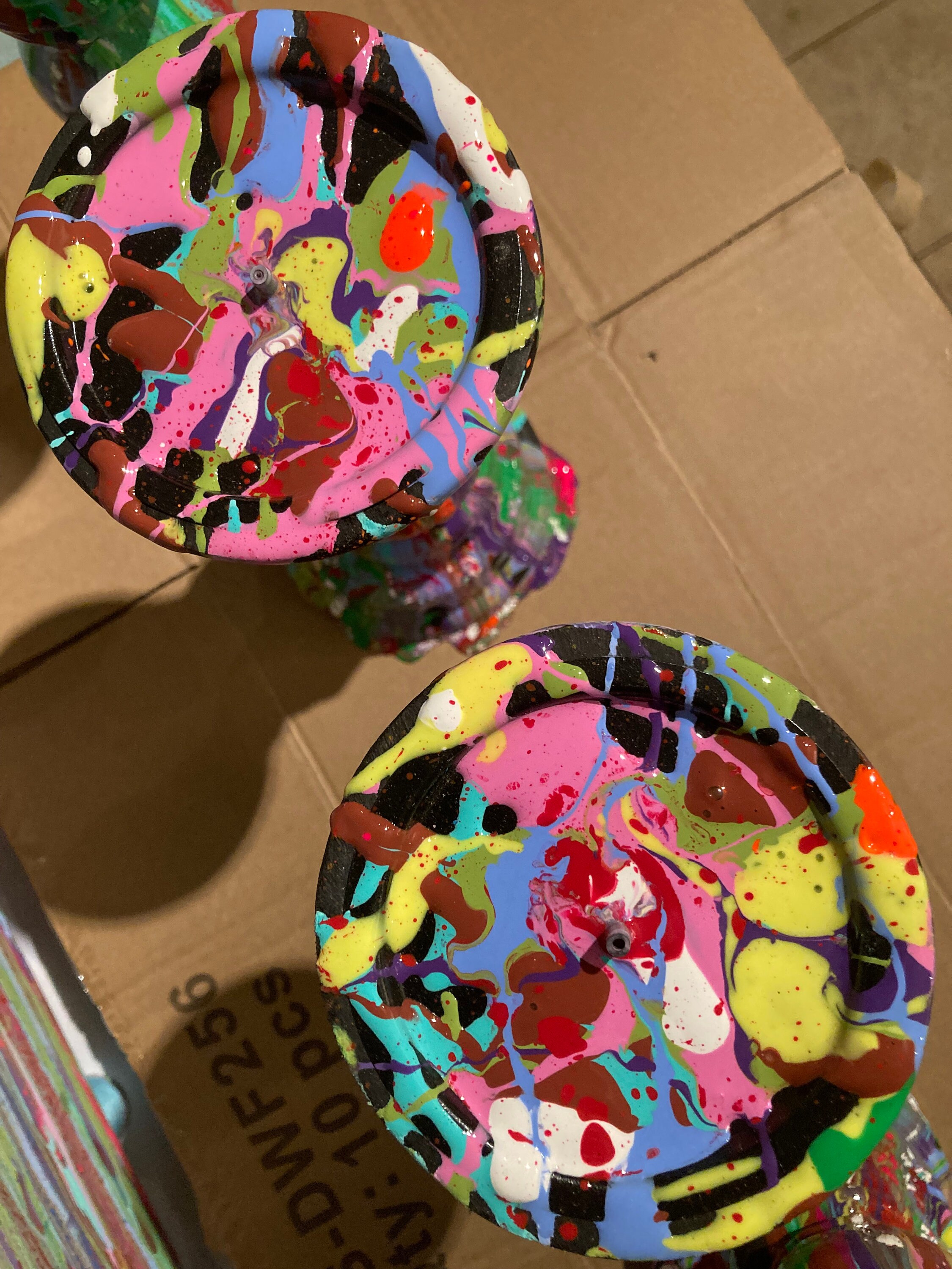 Graffiti Style Drip Paint Candle Holder Abstract Decor Drip - Etsy