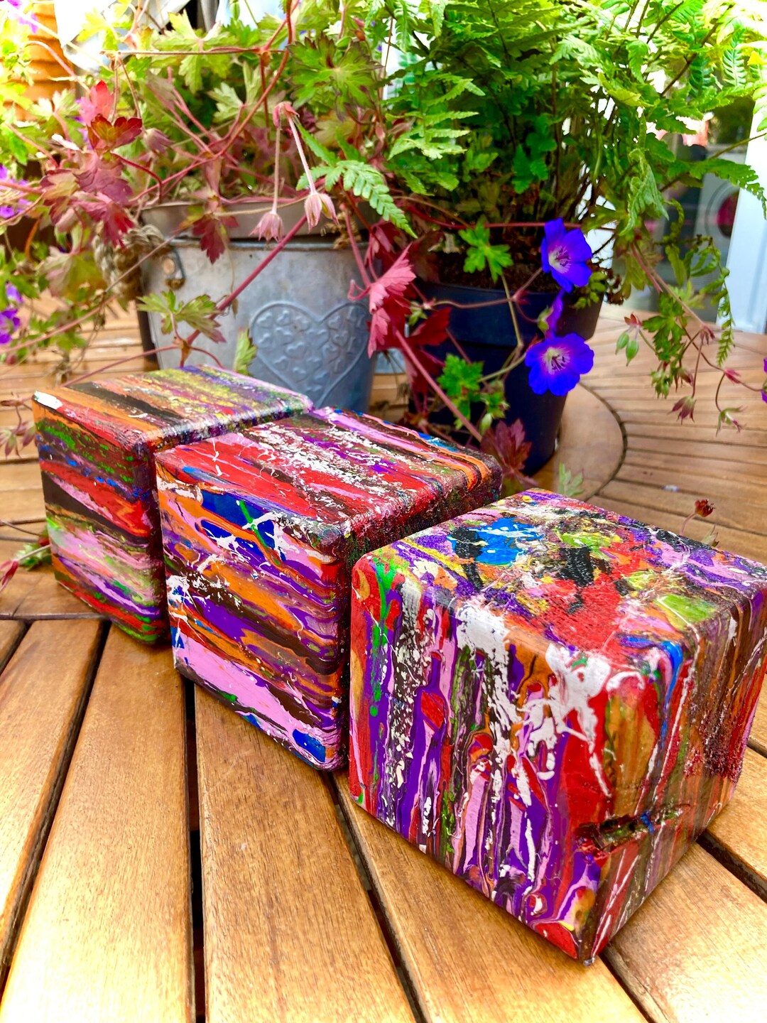 Painted Sculpture, Abstract Art, Drip Art Object, Drip Art, Pop Art ...