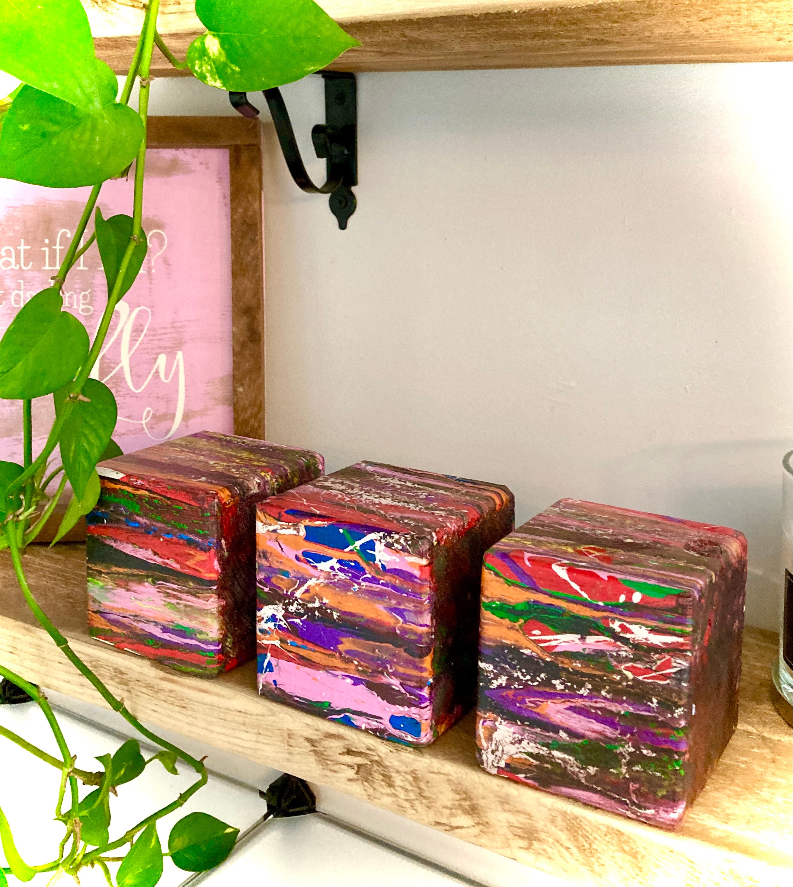 Painted Sculpture, Abstract Art, Drip Art Object, Drip Art, Pop Art ...