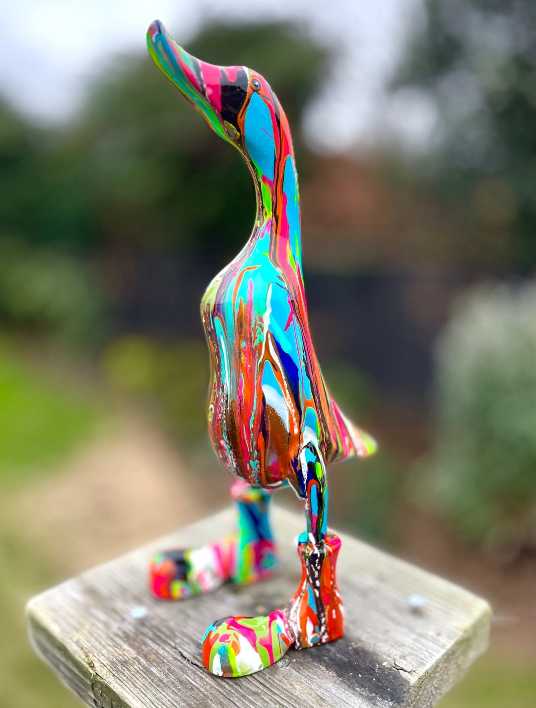 Customisable Abstract Duck Sculpture, Colourful Sculpture, Modern Room ...