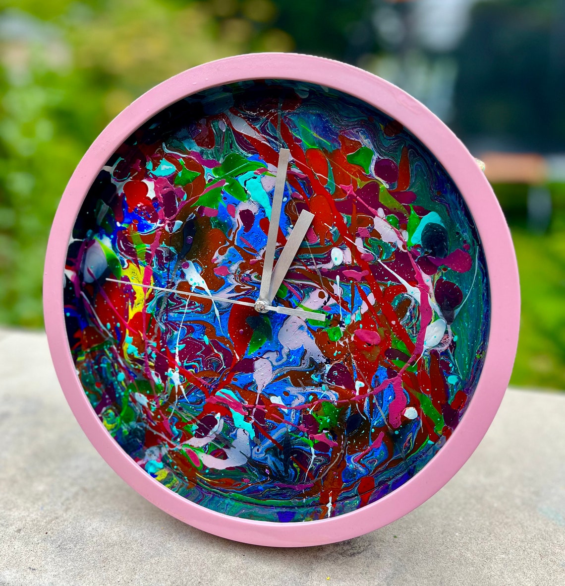 Drip Painted Clock Graffiti Clock Painted Clock Design Your - Etsy