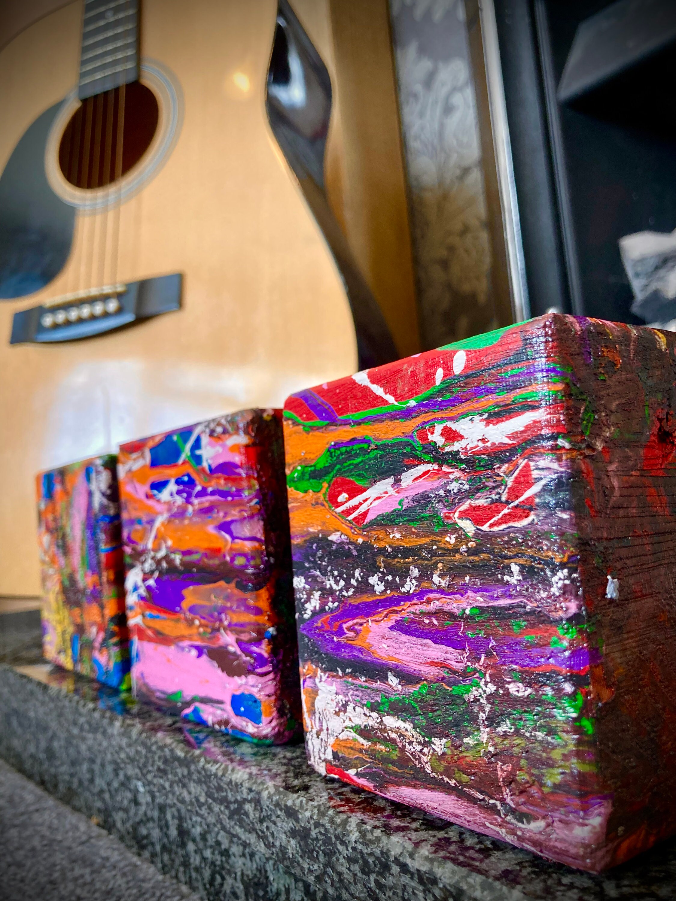 Painted Sculpture, Abstract Art, Drip Art Object, Drip Art, Pop Art ...