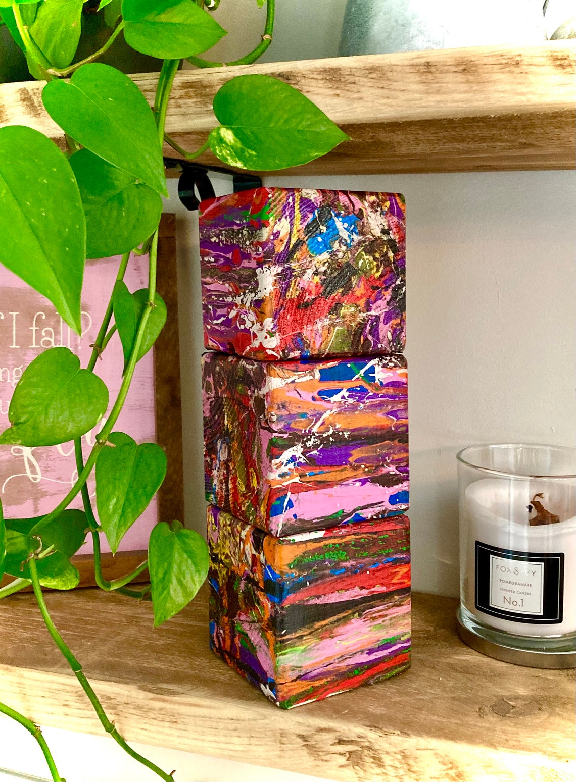 Painted Sculpture, Abstract Art, Drip Art Object, Drip Art, Pop Art ...