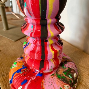 Graffiti Style Drip Paint Candle Holder, Abstract Decor, Drip Art ...