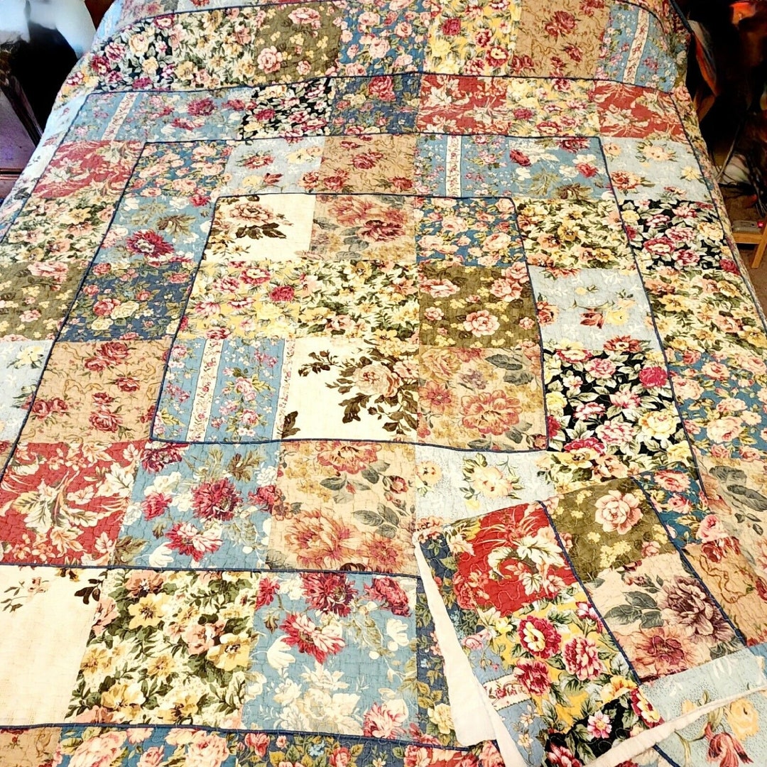 3 Pc Hedeya Home Full Queen Patchwork Quilt Bedspread Shams - Etsy