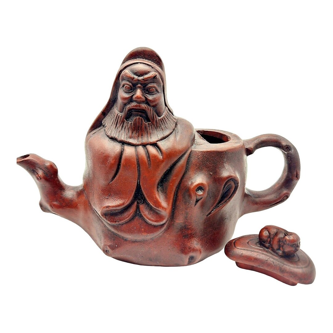 Vintage Chinese Yixing Zisha Wise Man Clay Teapot by Zhang - Etsy