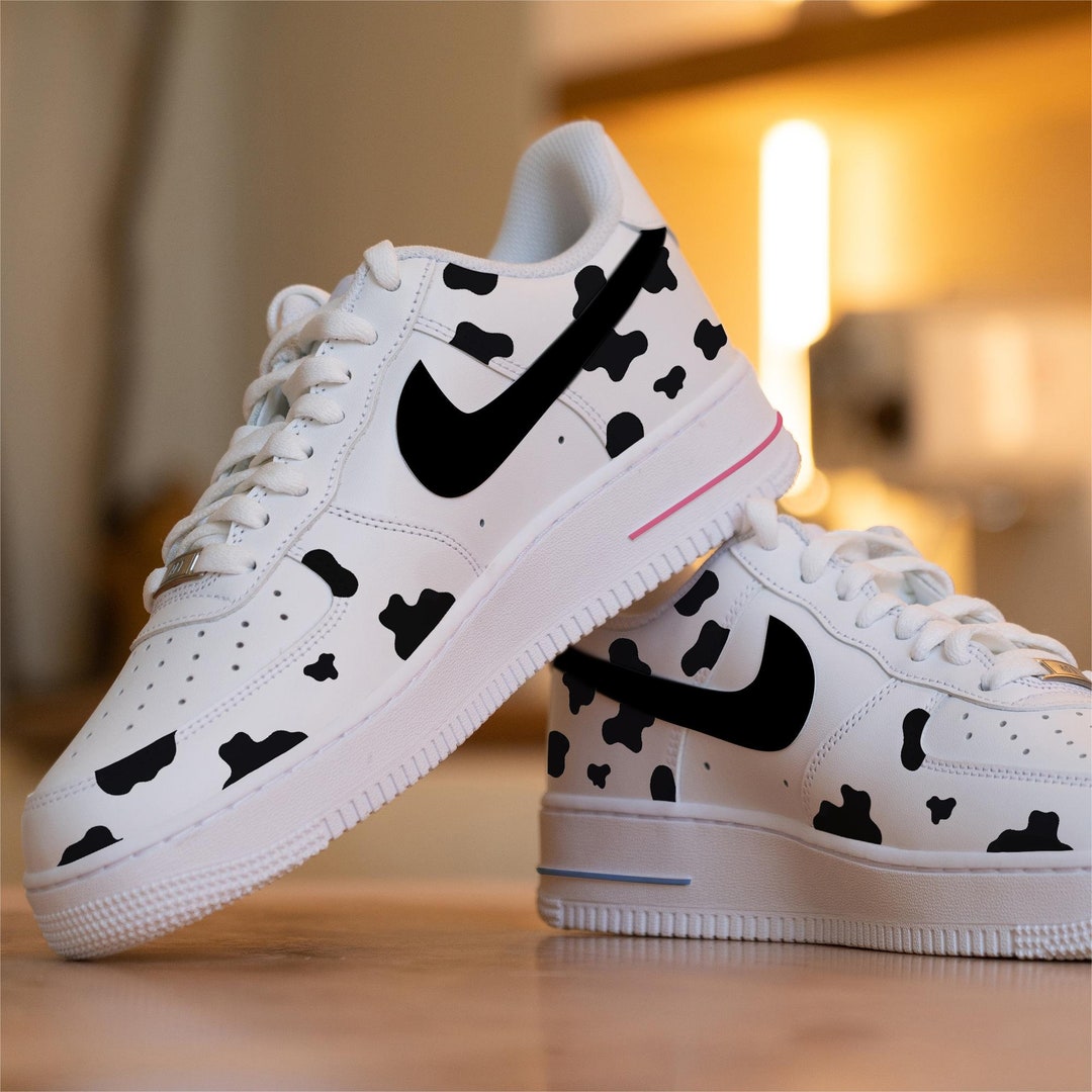 Custom Cow Pattern Nike Air Force 1, Handpainted Custom Nike AF1 ...