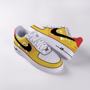 Nike Air Force 1 Custom, Handpainted Lightning Strike Custom Nike AF1 ...