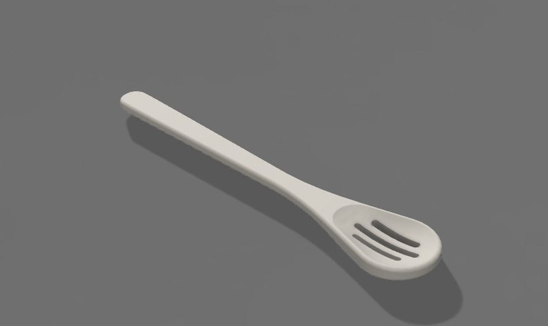 Wooden Slotted Spoon STEP (STP) Digital 3D Model Files Onefinity X ...