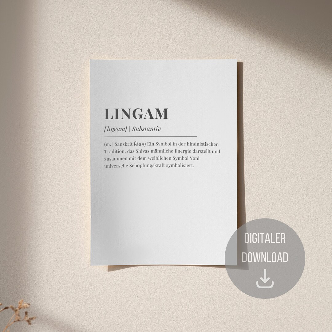 Definition Sign Lingam Tantra Wall Art Poster Print Digital Printing ...