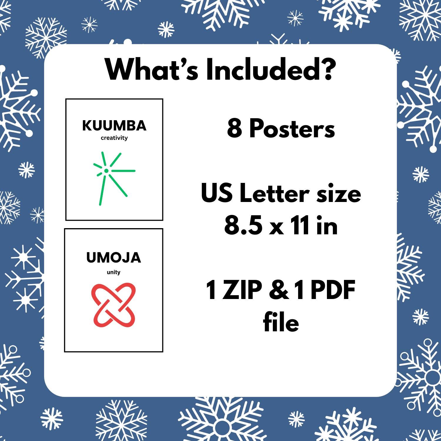 Kwanzaa Wall Art Printables | Printable Black Art | Set of 8 Posters ...