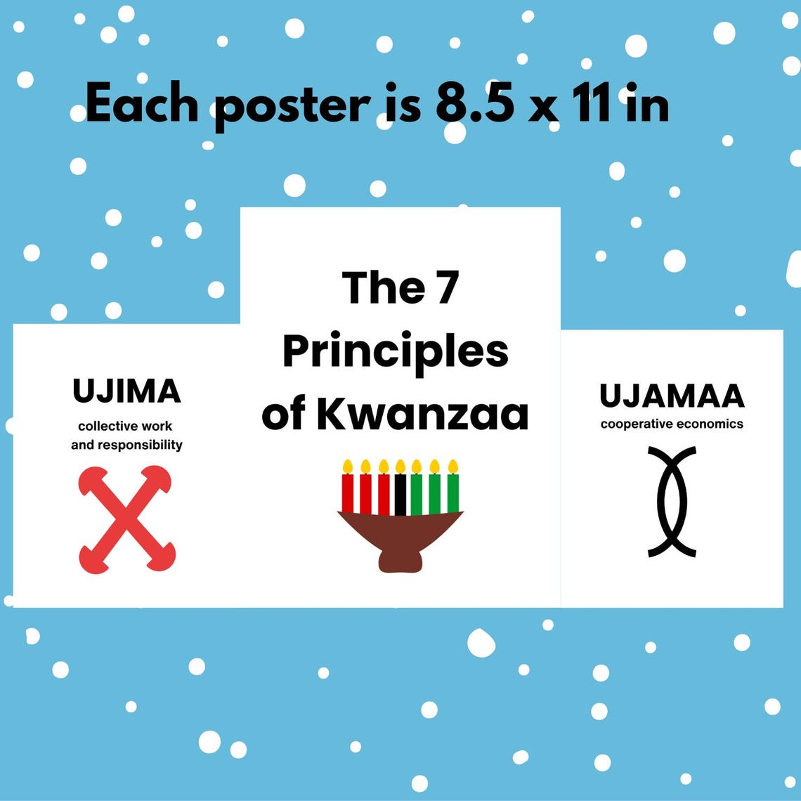 Kwanzaa Wall Art Printables | Printable Black Art | Set of 8 Posters ...