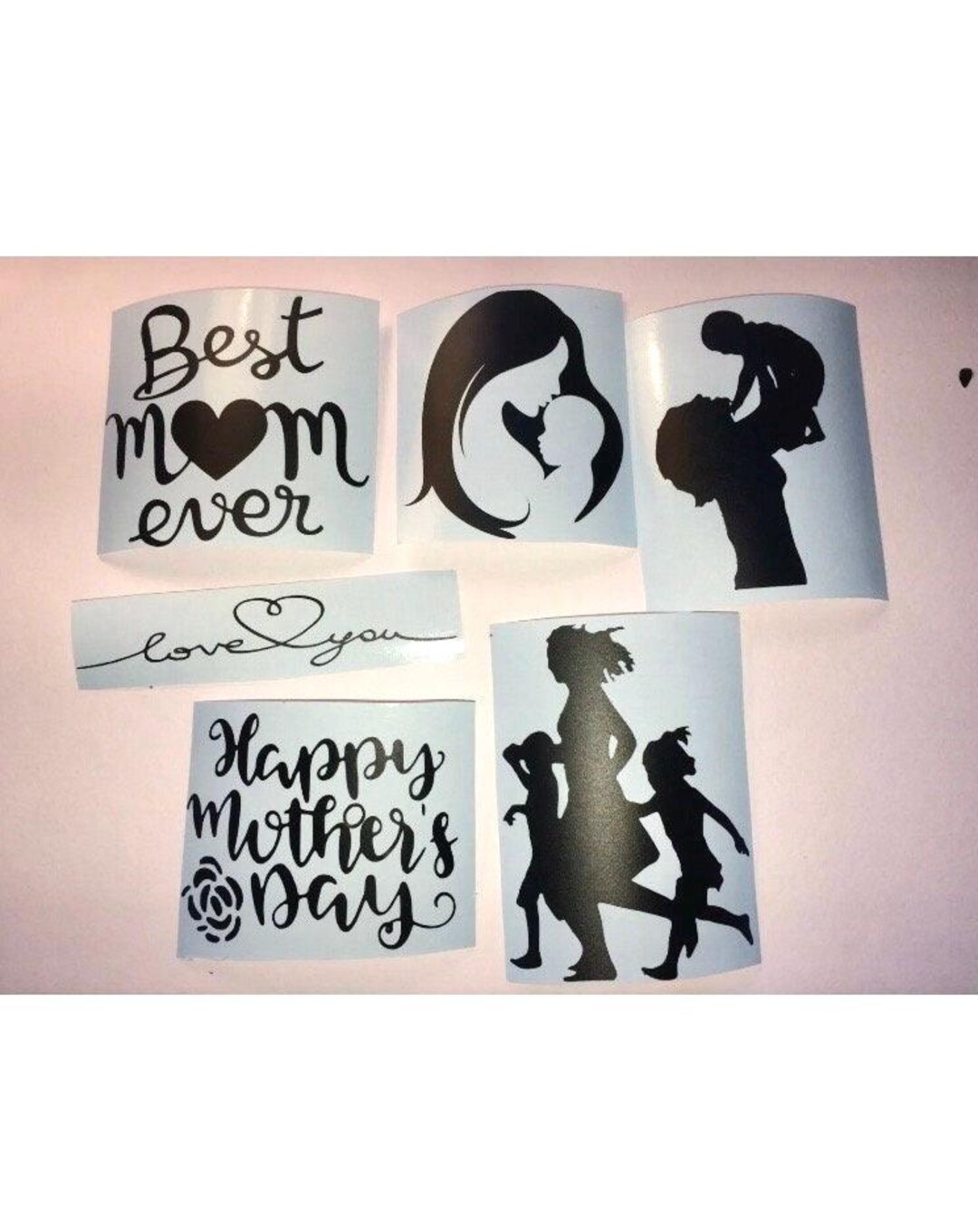 Mum Vinyl Decal Sticker Mother Mummy Mothers Day Decor Gift Card Glass ...