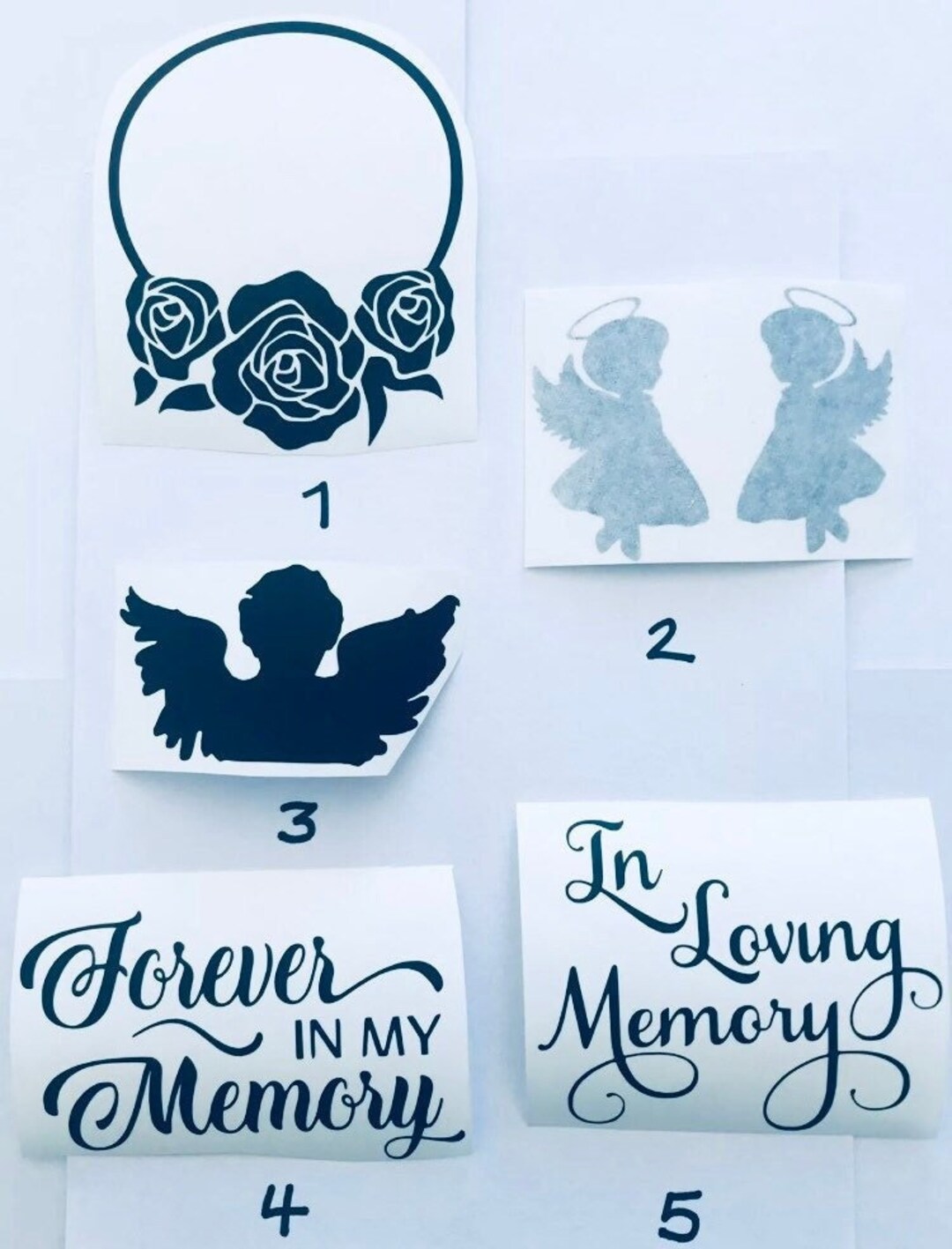 Memorial Funeral Vinyl Decal Sticker Bereavement Remembrance Service ...