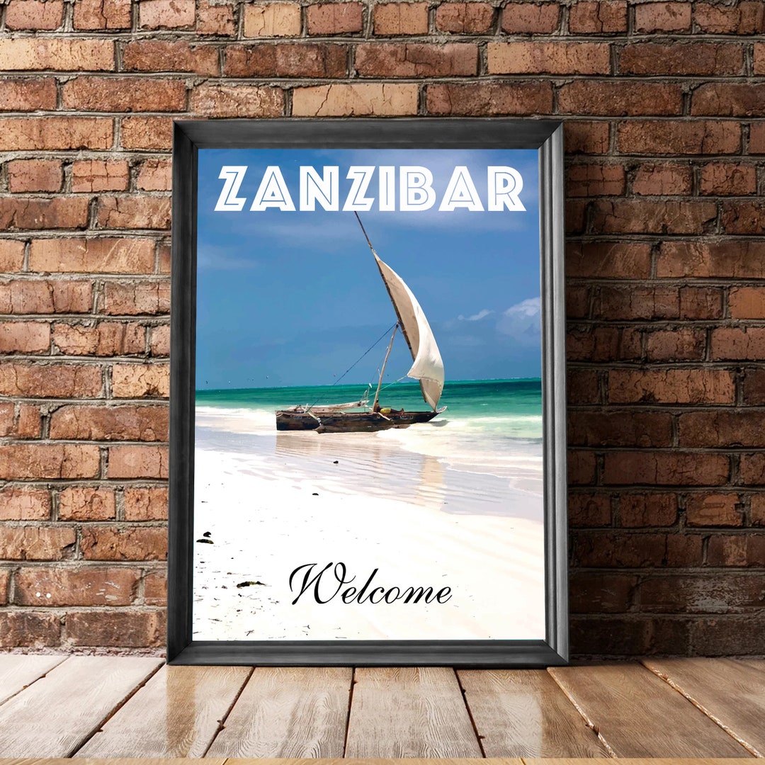 Zanzibar Welcome Travel Poster Tanzania Africa Wall Art - Etsy