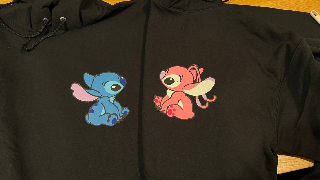 Stitch and Angel Duo Hoodie - Etsy