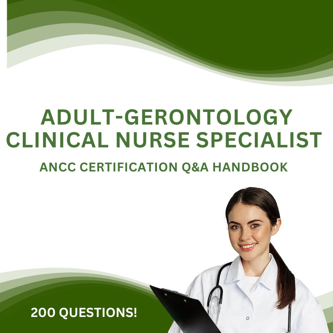 ANCC Adult-gerontology Clinical Nurse Specialist Certification Q&A Handbook - Etsy