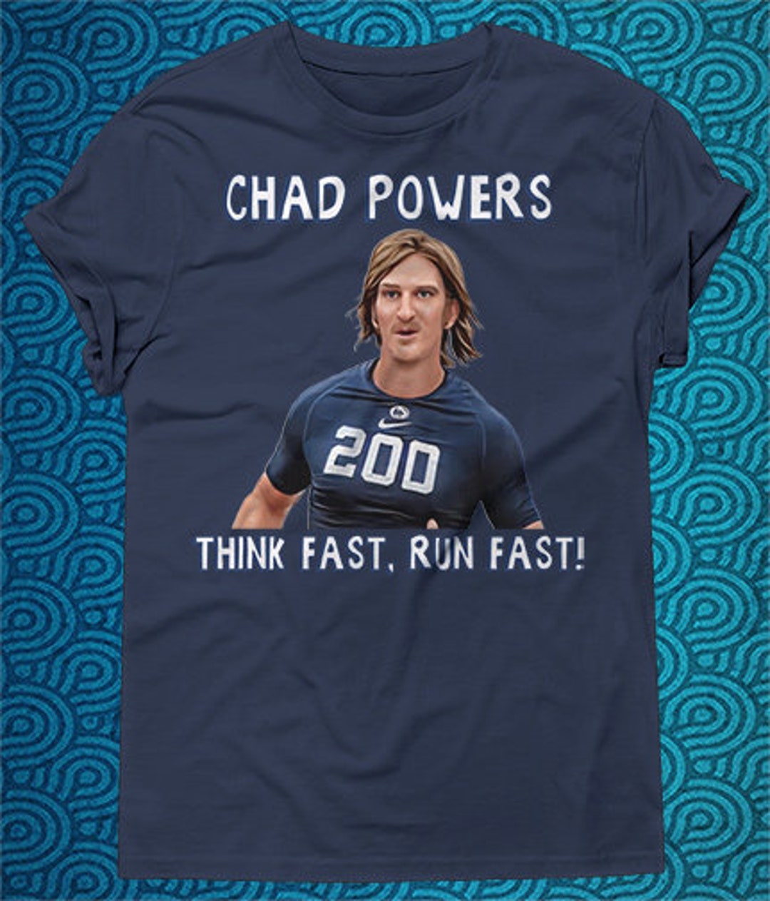 Chad Powers Think Fast Run Fast College Football T-shirt Eli - Etsy