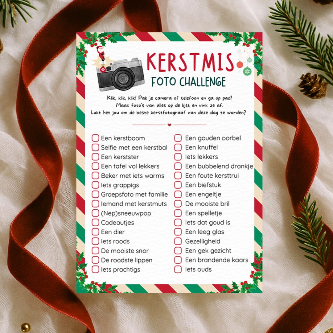 Christmas Photo Challenge Game for Kids - Holiday Scavenger Hunt ...