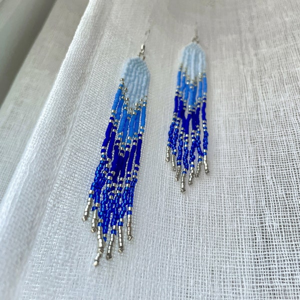 Long Blue Beads - Etsy