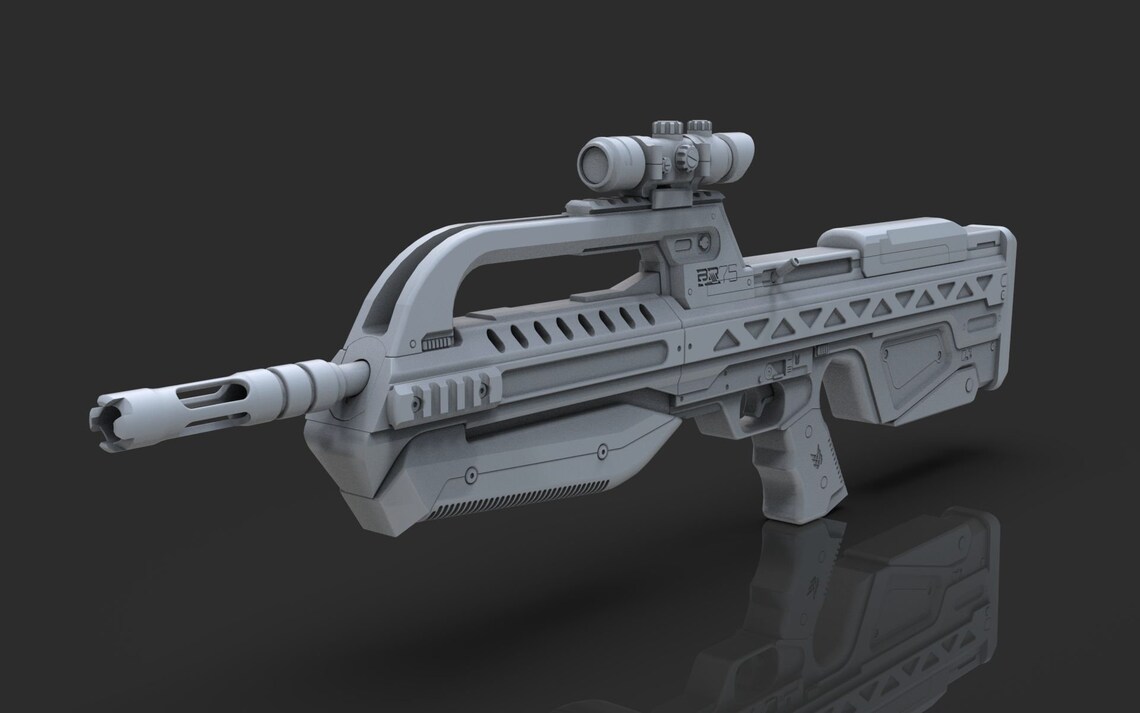 BR75 Battle Rifle Scale 1:1/ 3D Printed Prop / Halo/ 3D | Etsy