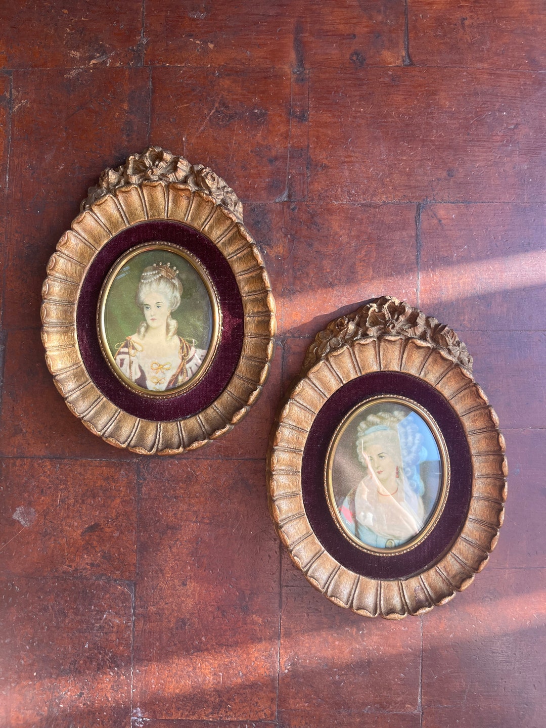 Vintage Set of Cameo Ladies Portraits - Etsy