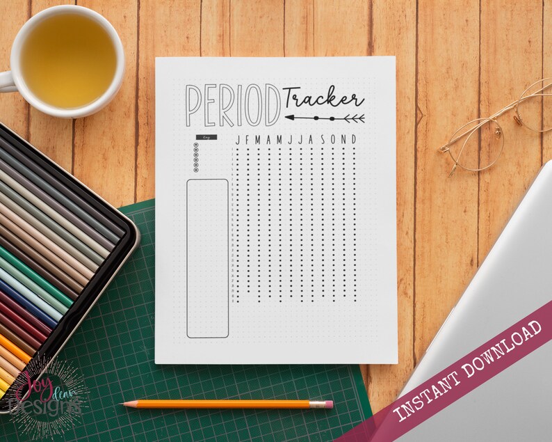 Daily Monthly Period Menstrual Cycle Tracker Bullet Journal - Etsy