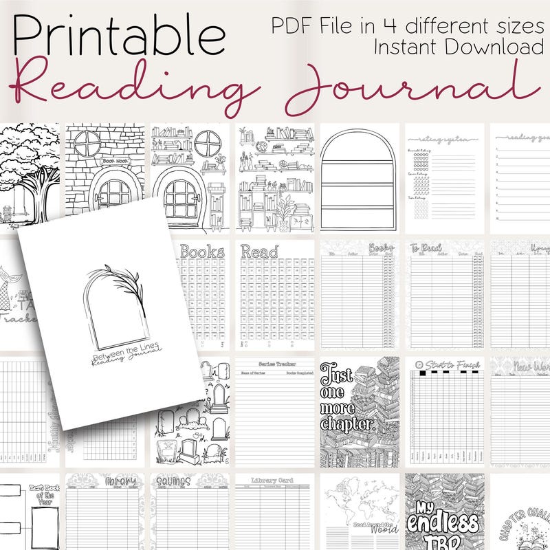 Reading Journal - Etsy