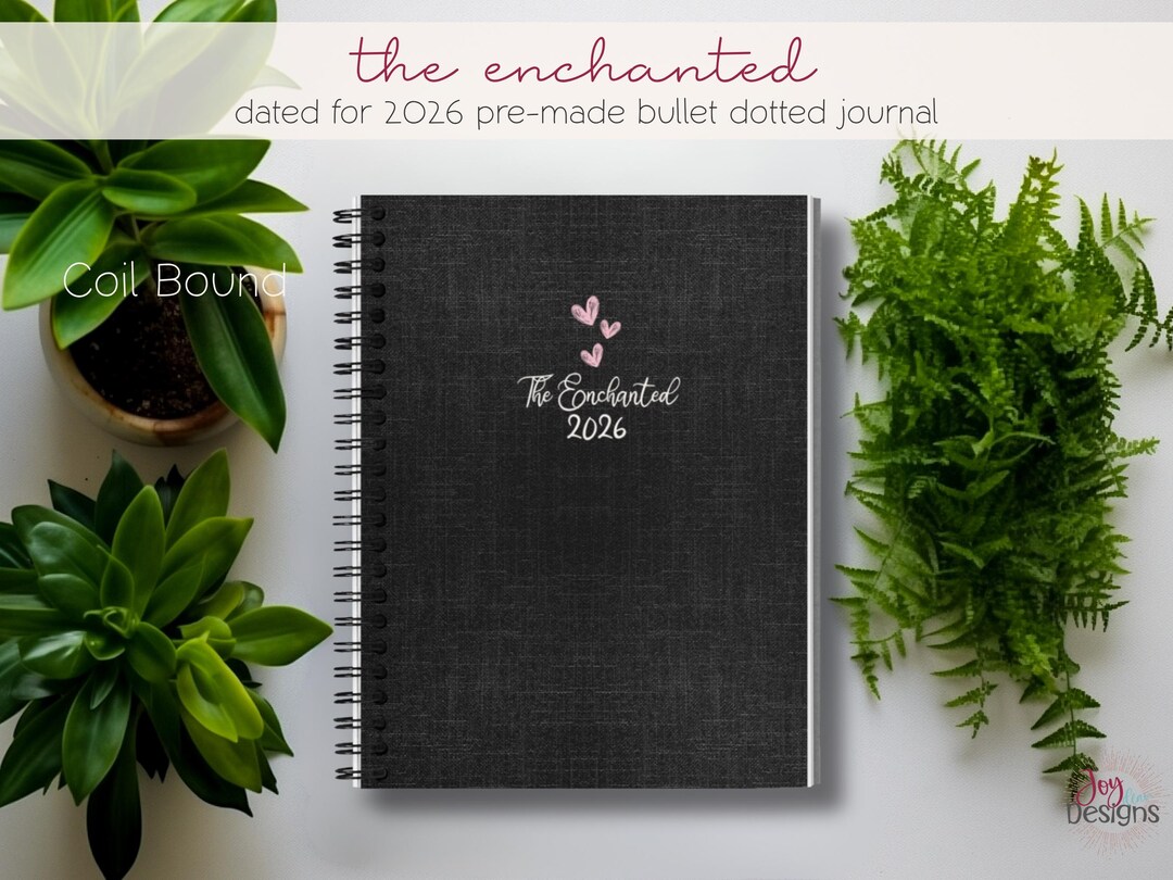 The Enchanted: 2026 Planner | Coil Bound Bullet Dotted Journal ...