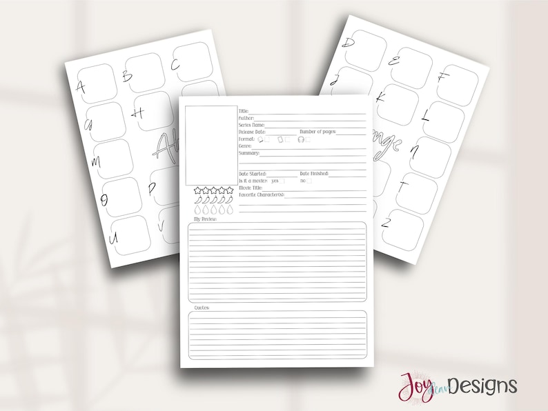 Printable Reading Journal, Book Tracker, Reading Log (PDF Download ...