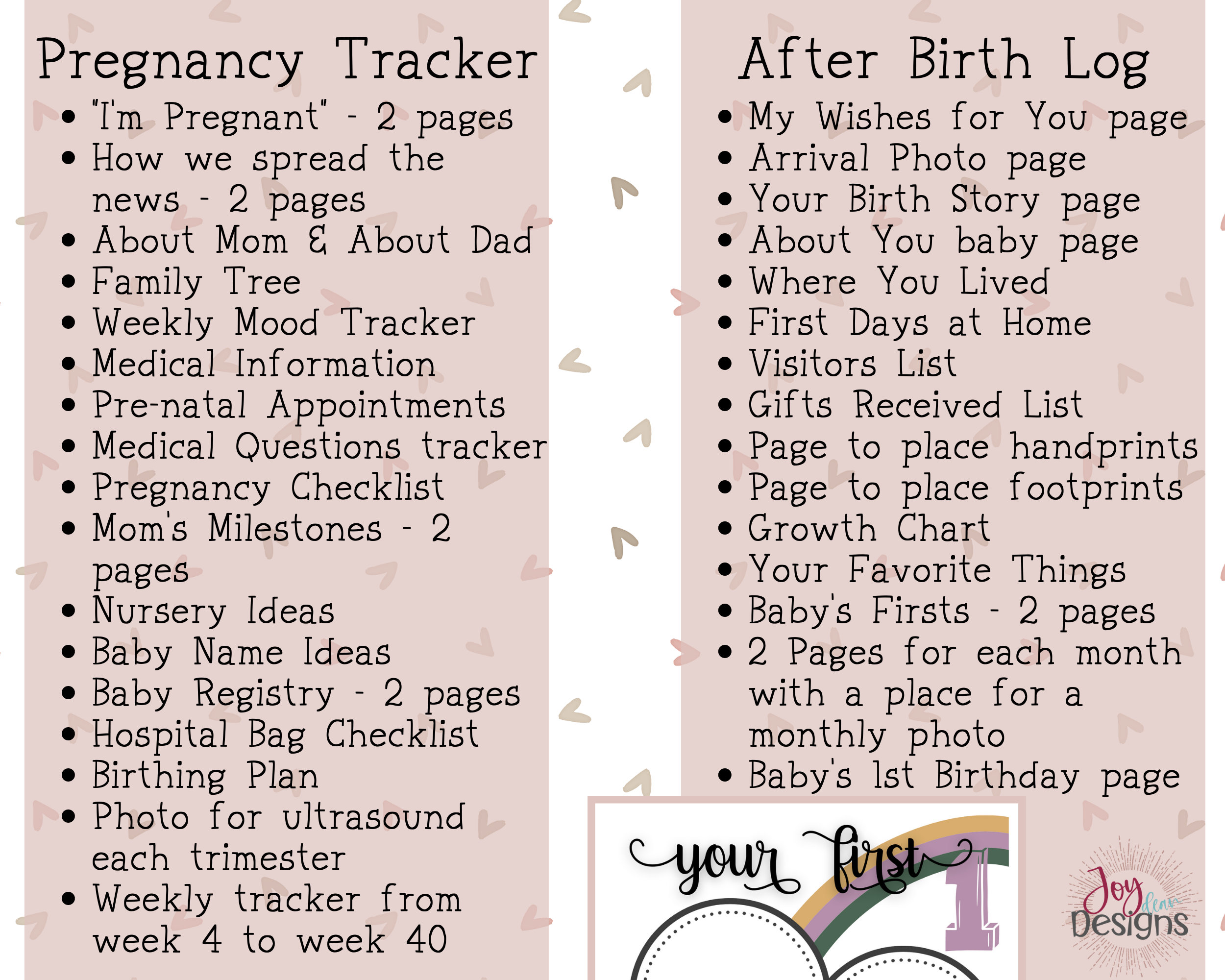 Complete Printable Pregnancy Journal Memory Book to Track From - Etsy