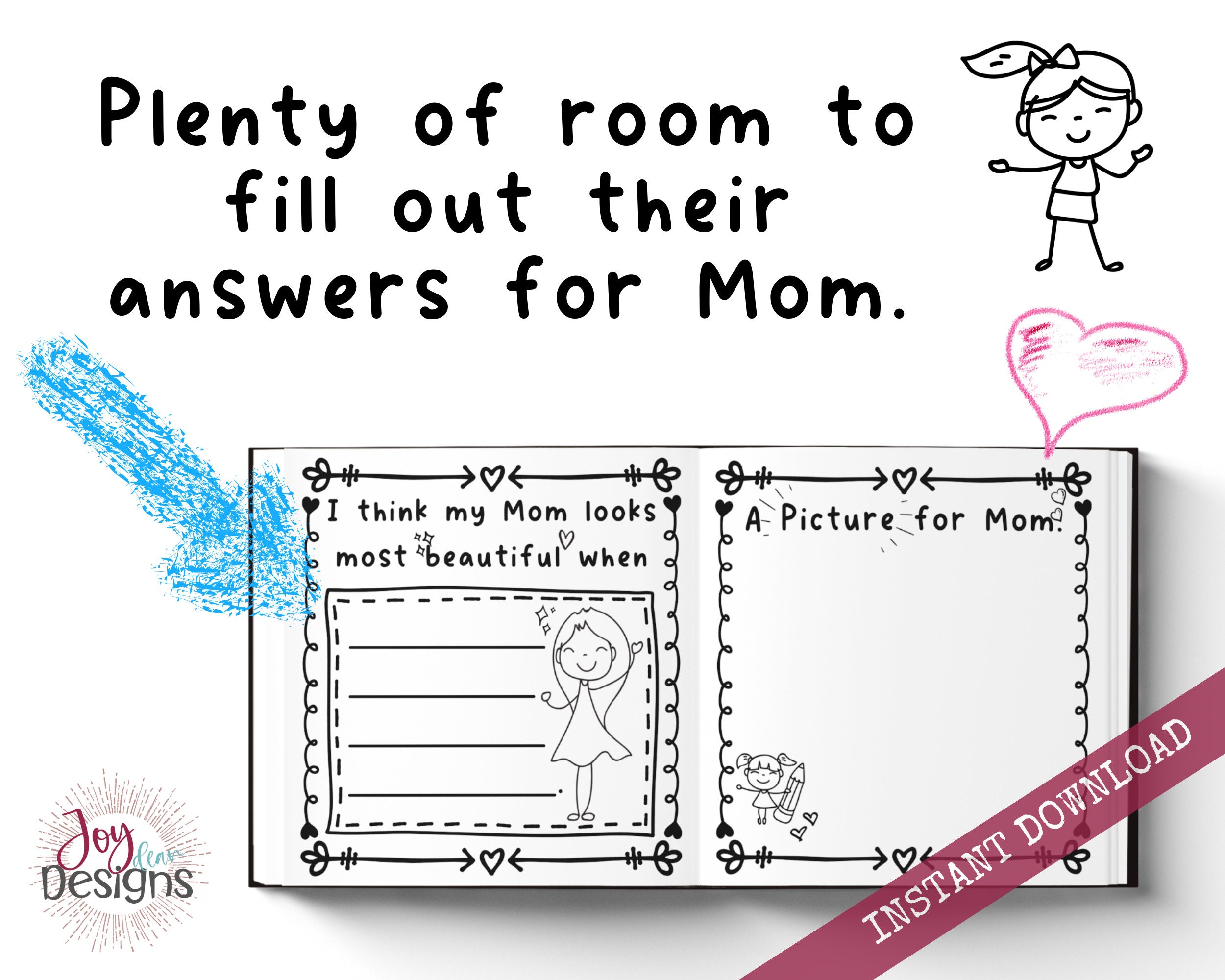 Mom I Wrote a Book About You Awesome Fill in the Blank Book With ...