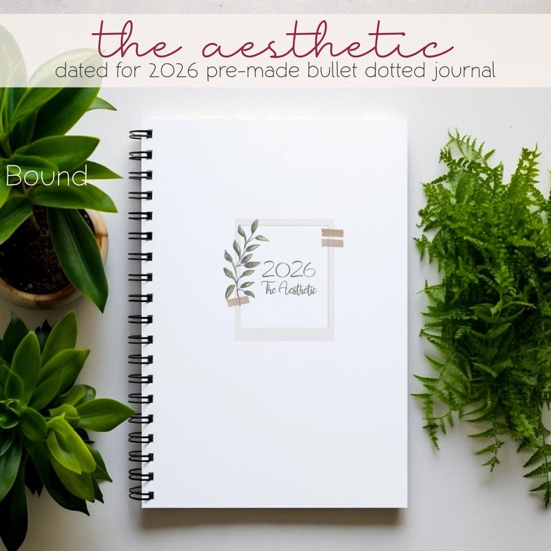 Premade 2026 Dot Journal - Etsy UK