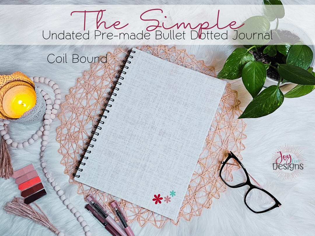 The Simple: Undated Pre-made Bullet Dotted Journal | Dot Grid Notebook | Premade Dotted Planner ...