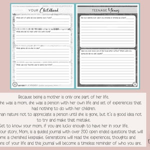 What's Your Story, Mom? A Mother's Guided Notebook With Over 200 Open ...