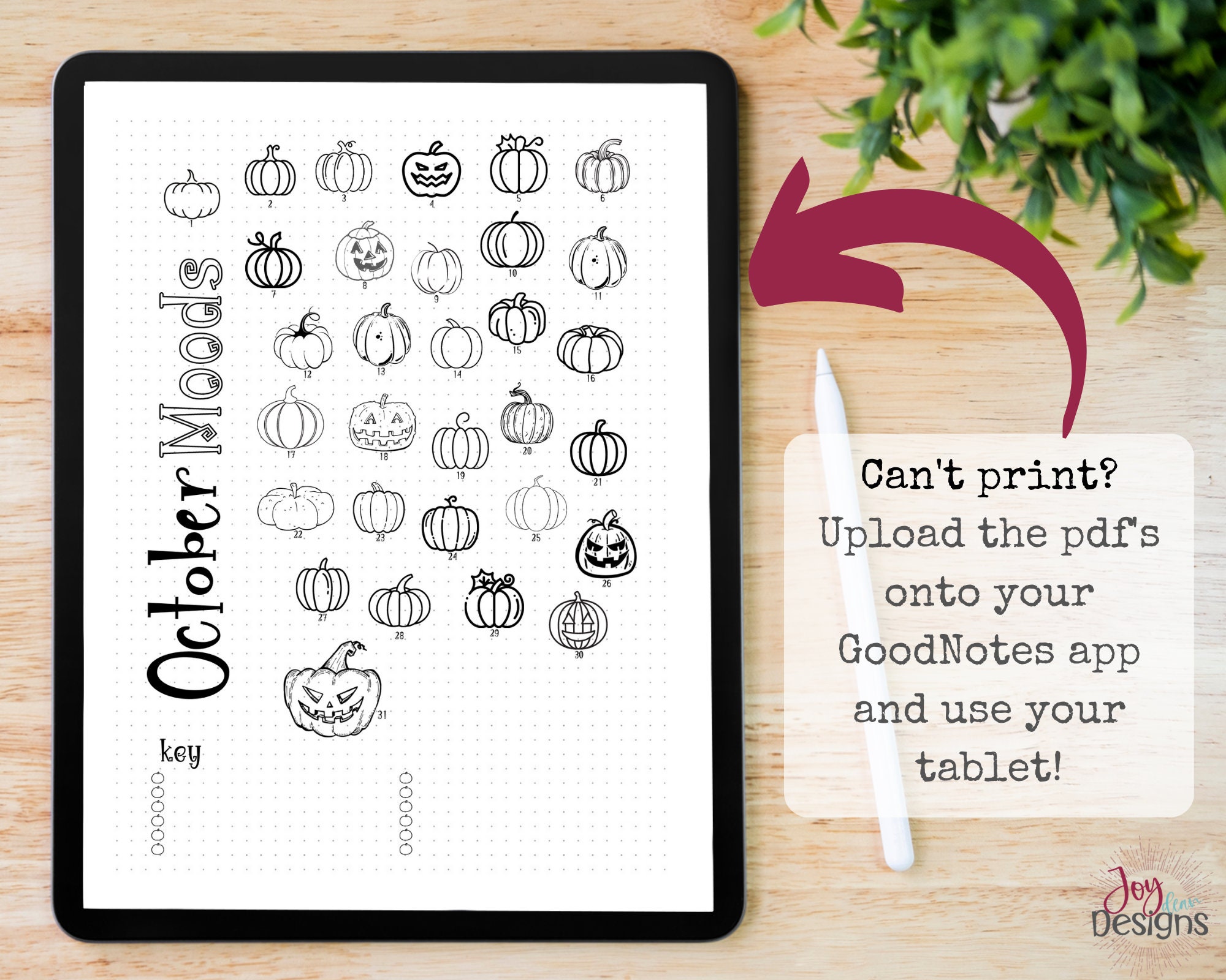 October Premade Bullet Dotted Journal Planner Pages | Instant Download ...
