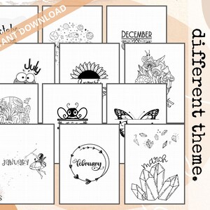 Premade Student Bullet Dotted Journal Planner Pages Instant Download ...
