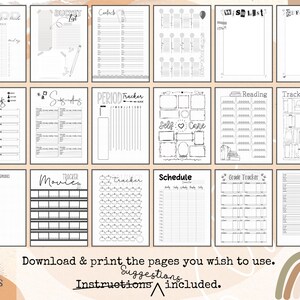 Premade Student Bullet Dotted Journal Planner Pages Instant Download ...