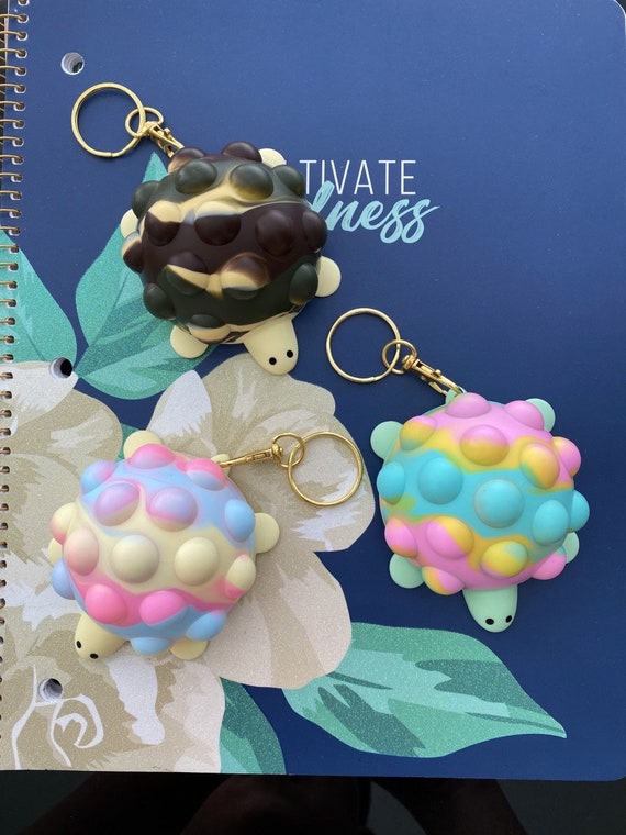 Pop It Turtle Personalized Keychain Fidget Toys Pop It - Etsy