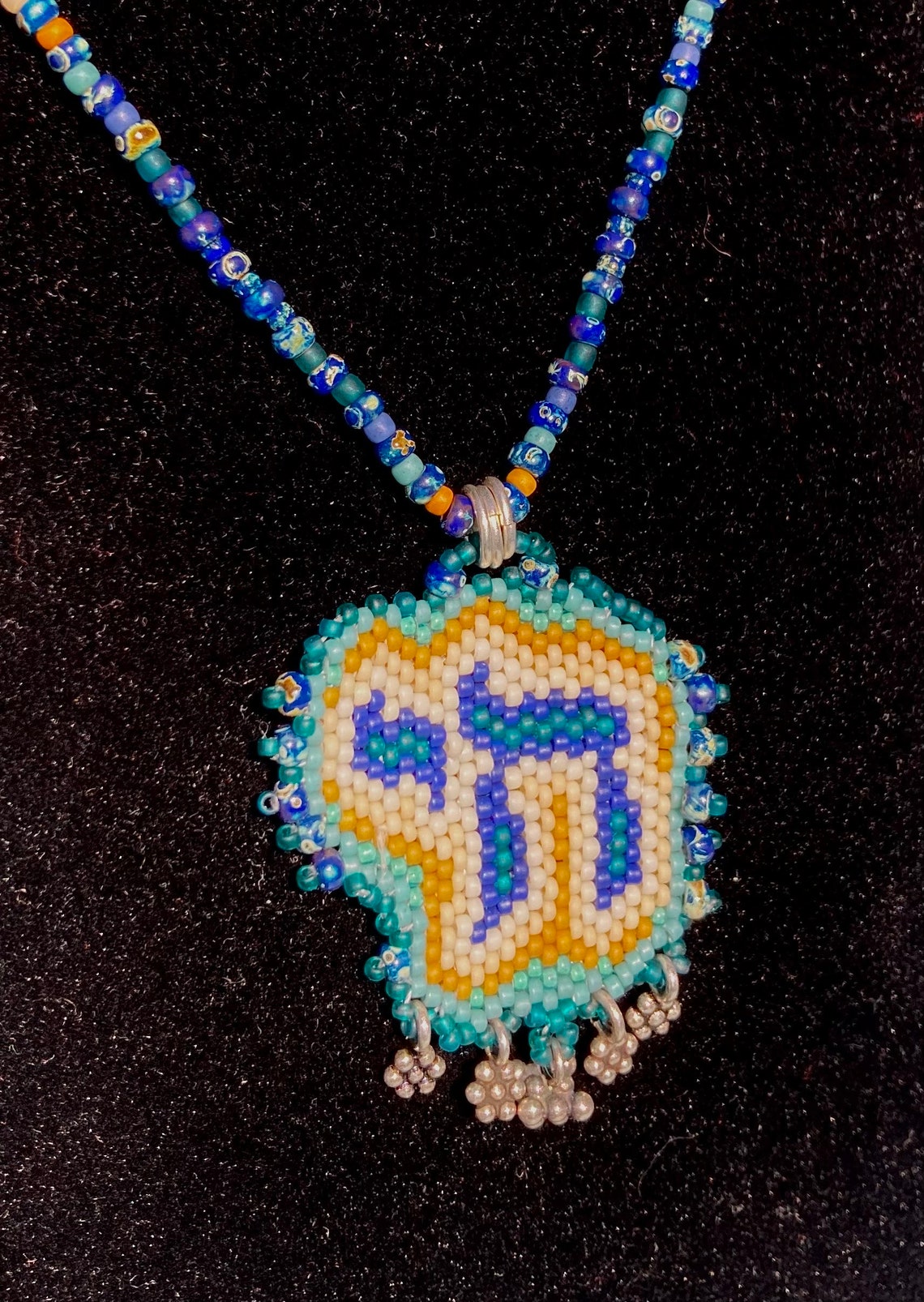 Hebrew Chai, חי ,seed Bead Pendant and Necklace. MADE TO ORDER. New ...