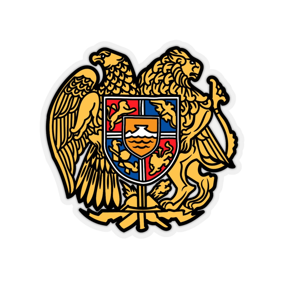 ARMENIA STICKER - Coat of Arms: Kiss-cut Stickers - Etsy