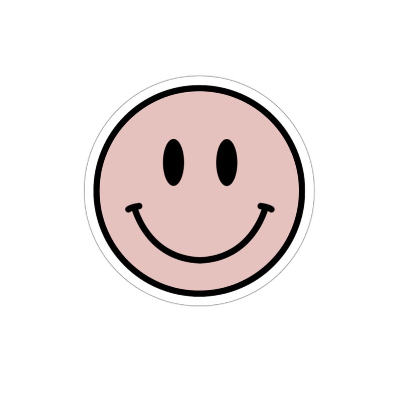 BLUSH SMILEY FACE, Happy Face: Kiss-cut Stickers - Etsy