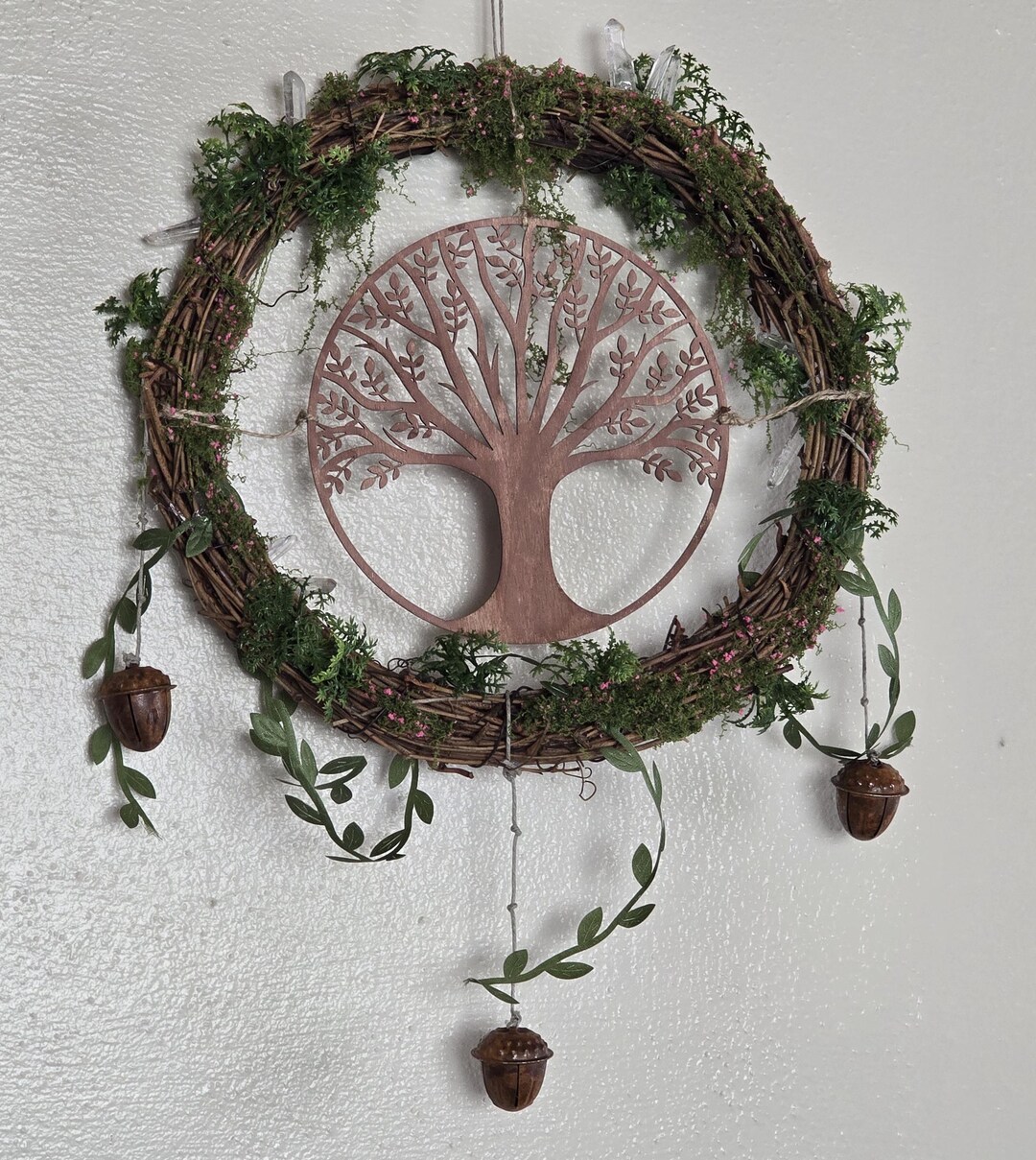 10 WITCH BELL WREATH / Hand Decorated / Spiritual / Evil Warding ...